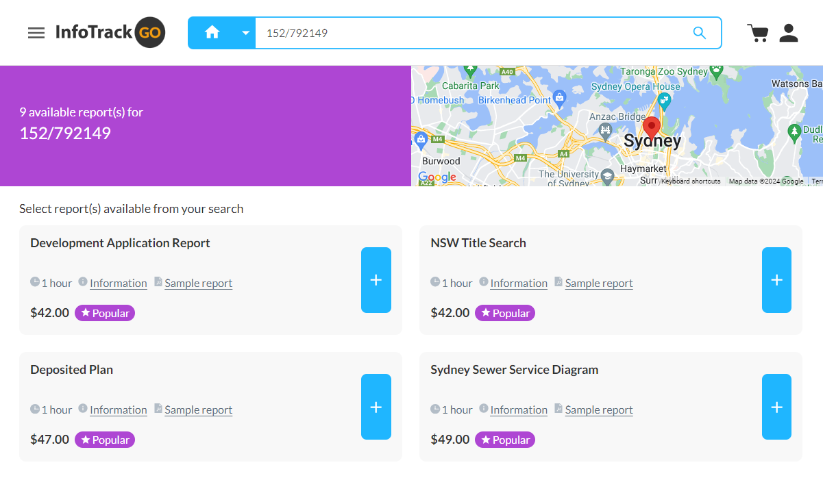 The property is not showing when I look it up? – InfoTrackGO